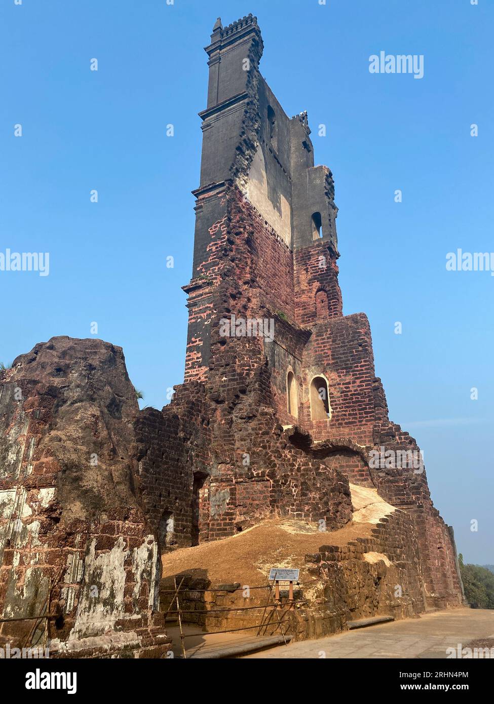 Old Goa, India - January 2023: Exterior facade of the ancient ...