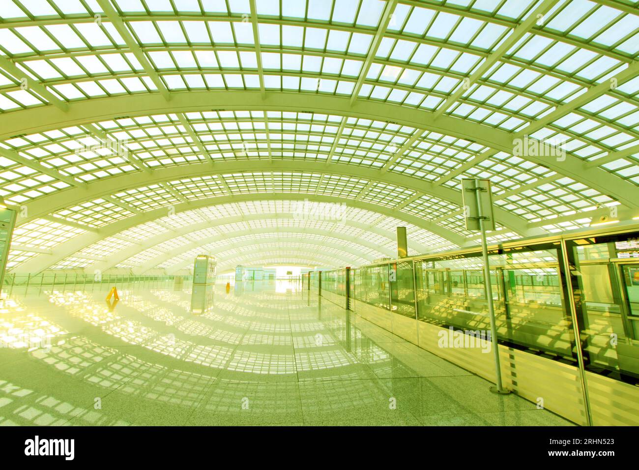scene of T3 airport building in beijing in china Stock Photo - Alamy
