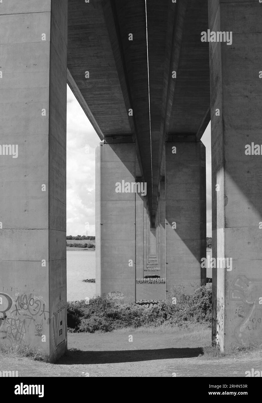 Under the Orwell Bridge, Ipswich Stock Photo - Alamy