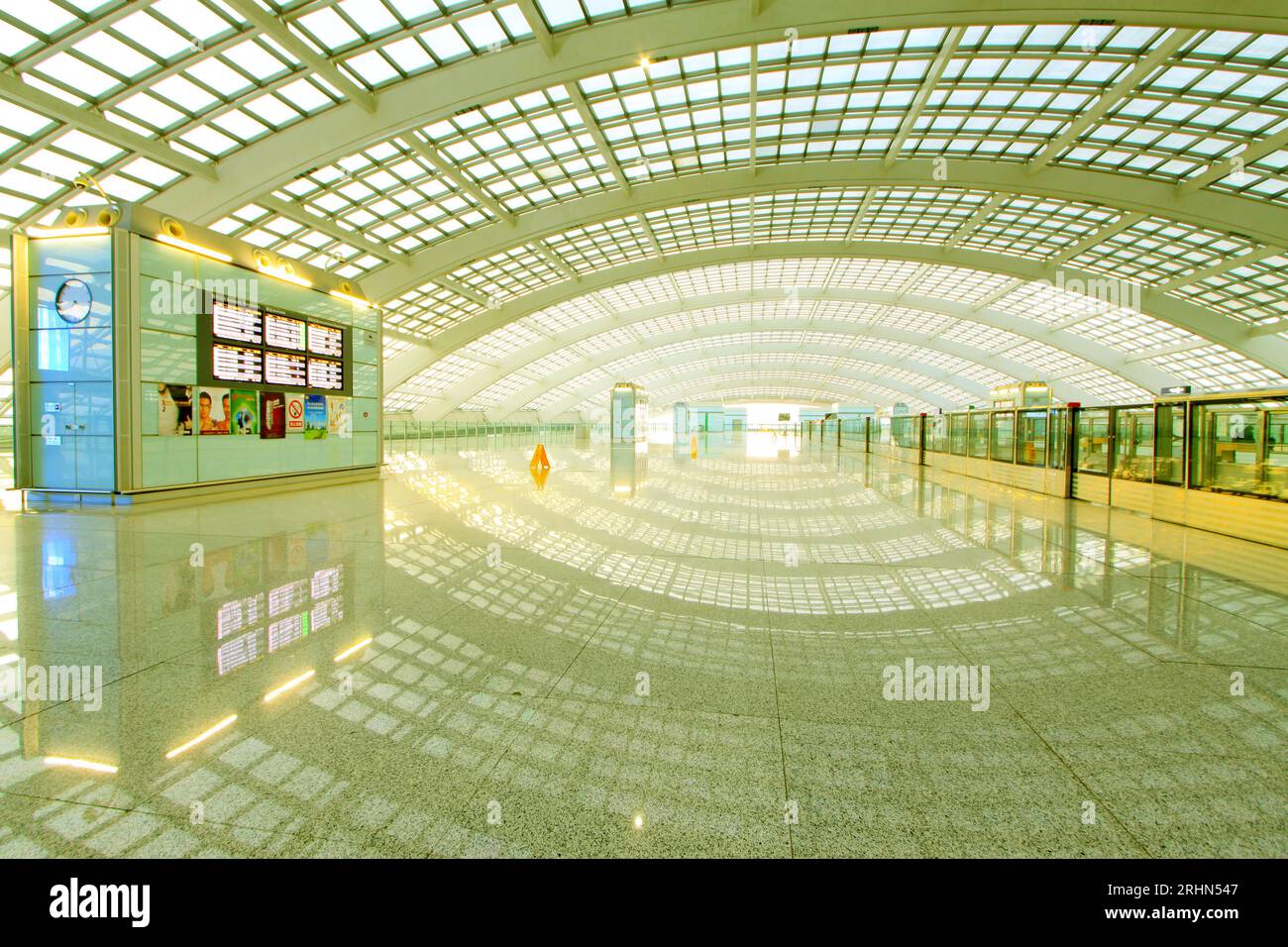 scene of T3 airport building in beijing in china Stock Photo - Alamy