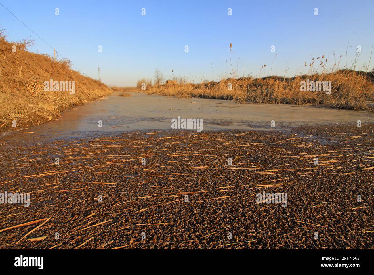 floating in the river in winter in north china Stock Photo - Alamy
