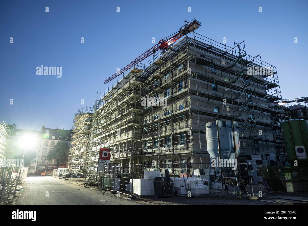 Wiesbaden, Germany. 18th Aug, 2023. Residential building under ...