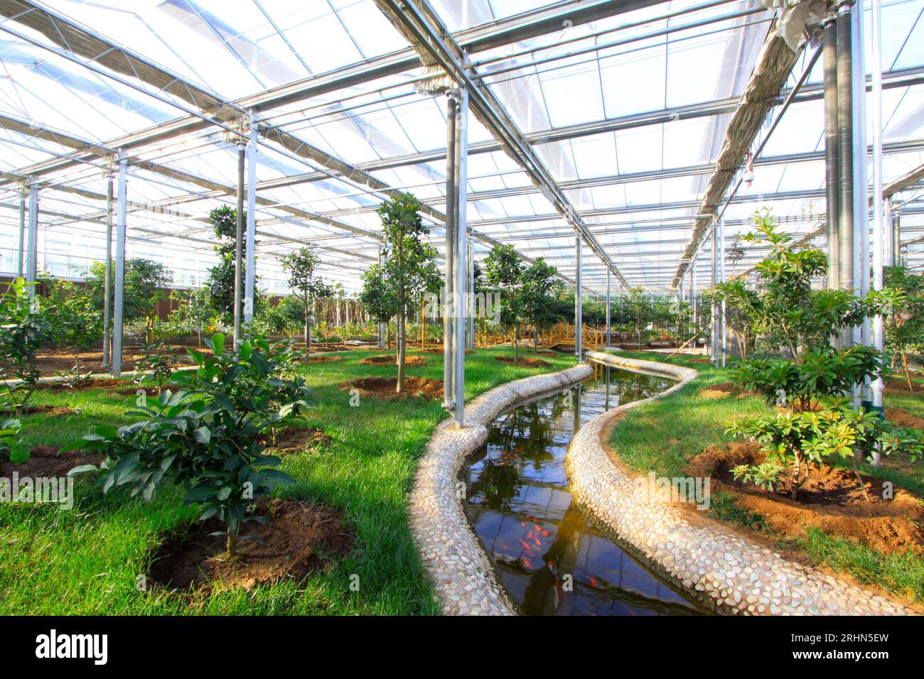 interior architectural landscape in a botanical garden, north China ...