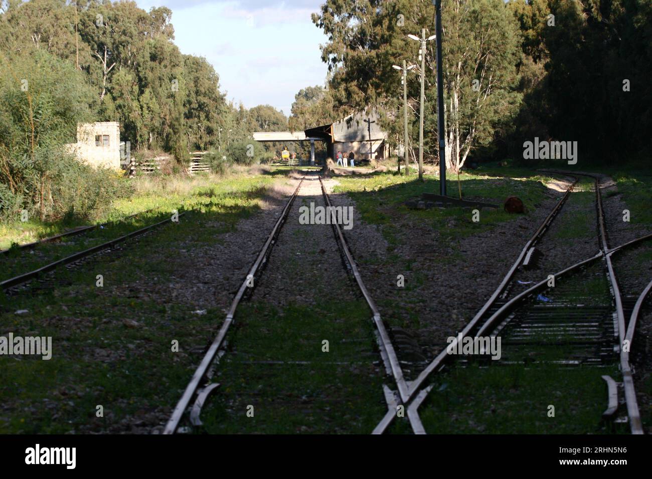 Train Tracks at Hadera East train station, Hadera, Israel Stock Photo ...