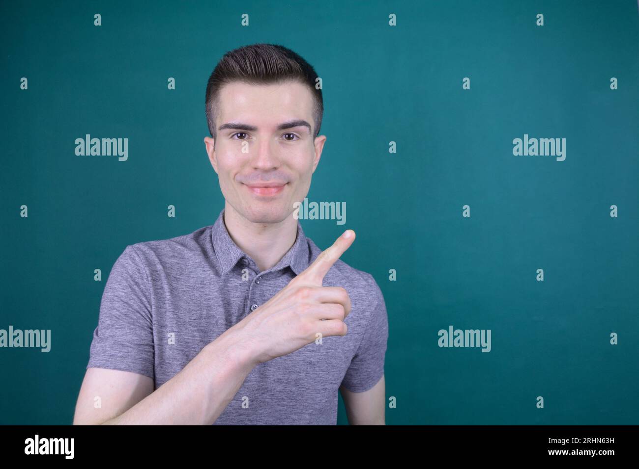 Pointing finger man hi-res stock photography and images - Alamy