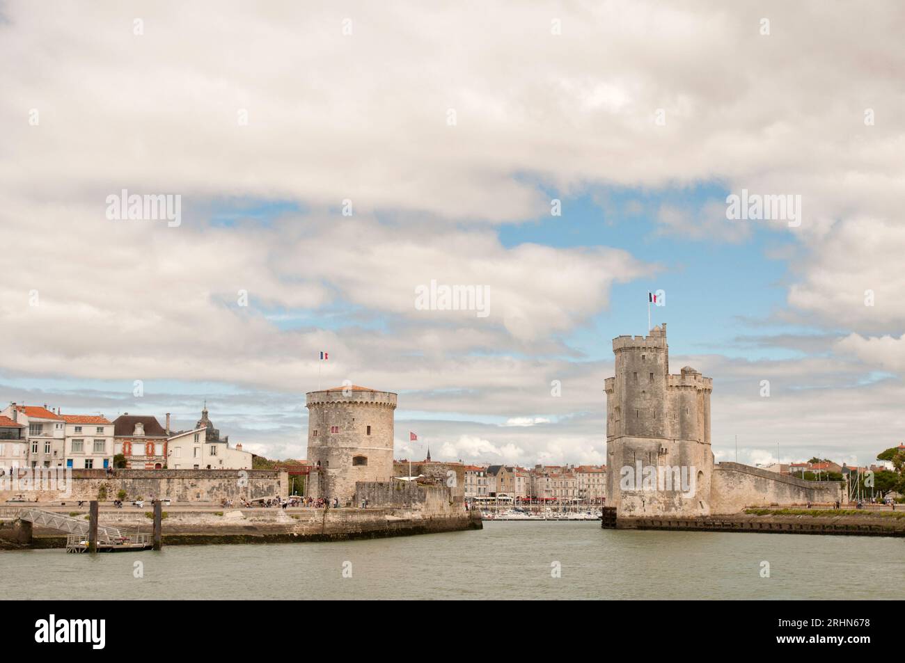 Beautiful view of the main entrance of the historical harbor of La ...