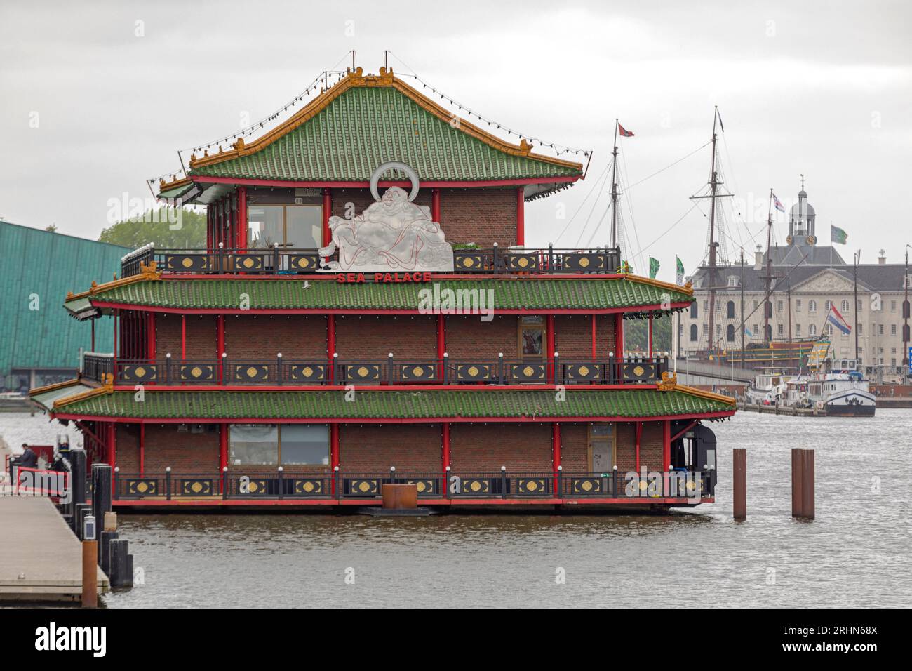 Amsterdam, Netherlands - May 18, 2018: Three Story Floating Pagoda ...