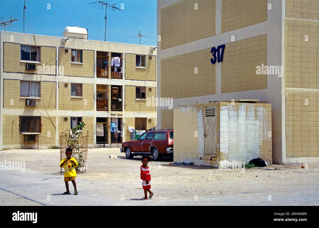 Manama Bahrain Middle Class Housing Children Playing Outside Stock ...
