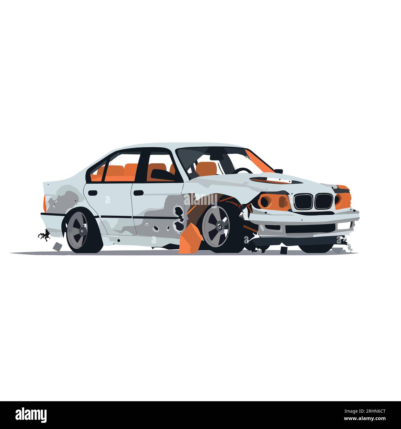 Car smash Stock Vector Images - Alamy