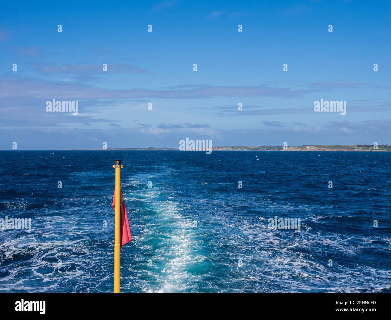 View Leaving the Isle of Scilly, Cornwall, England, UK Stock Photo - Alamy