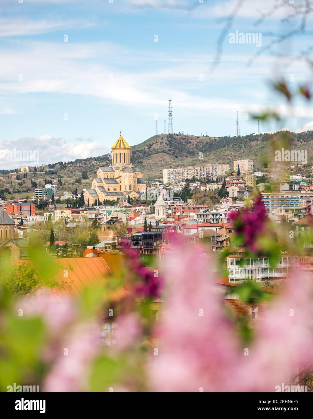 View to the Old Tbilisi in spring Stock Photo - Alamy