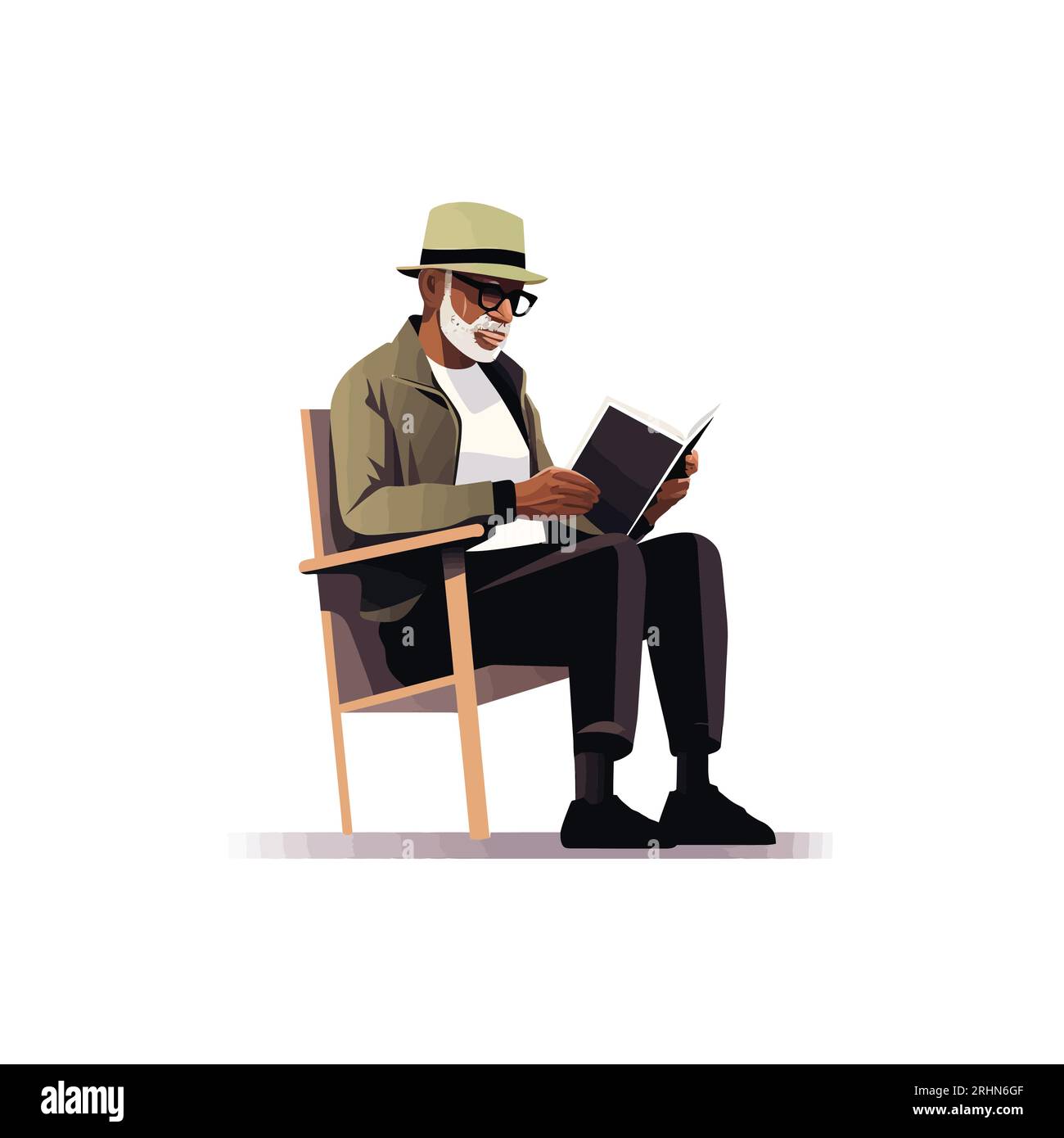 Black man reading Stock Vector Images - Alamy