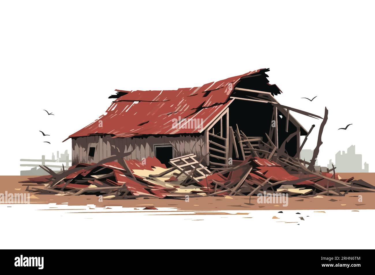 Agricultural metal building Stock Vector Images - Alamy