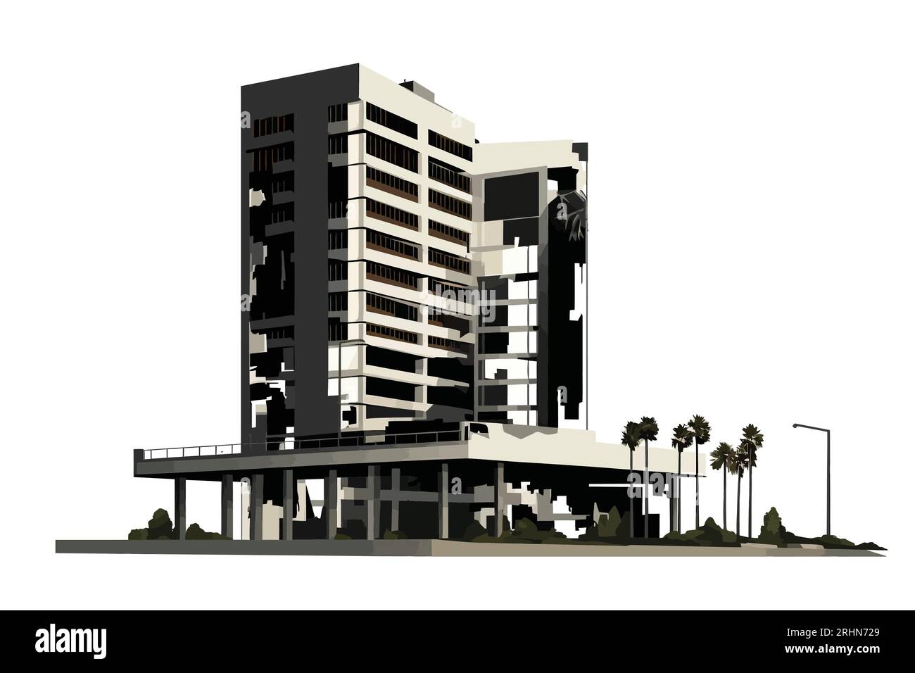 Earthquake damage building industrial Stock Vector Images - Alamy