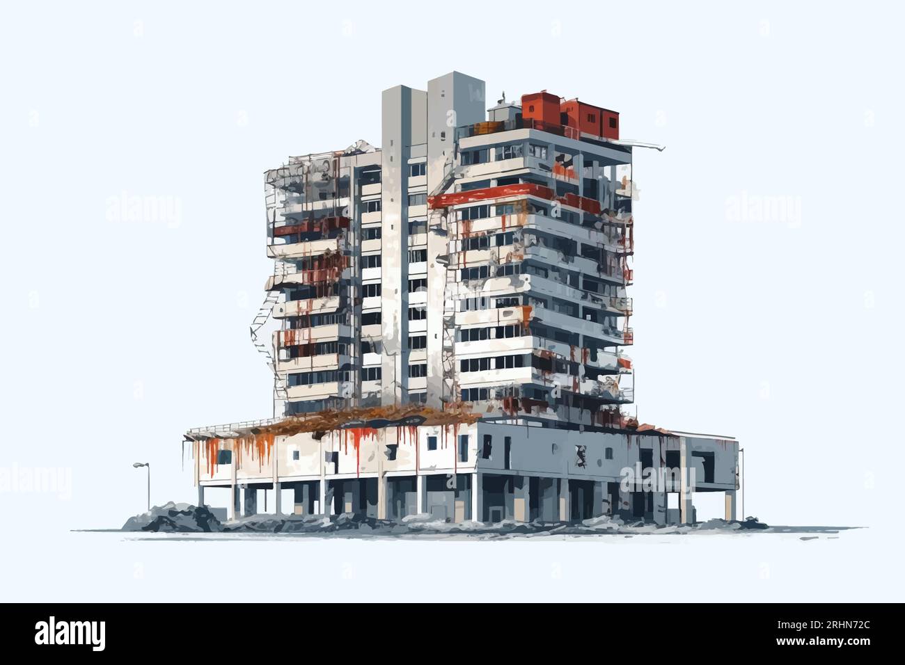 Earthquake damage building industrial Stock Vector Images - Alamy