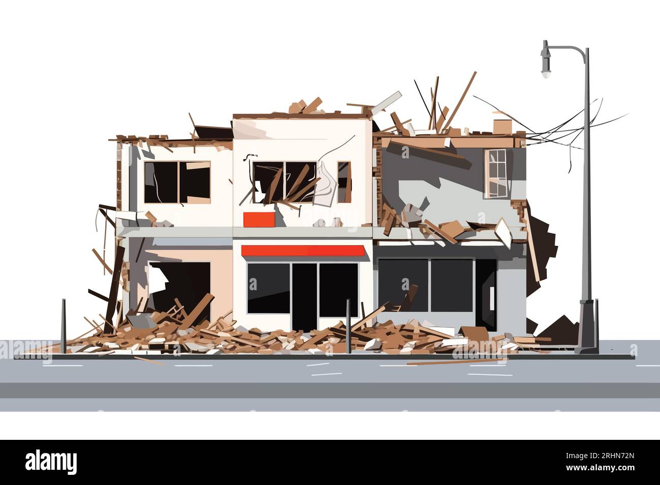 Demolished shop Stock Vector Images - Alamy