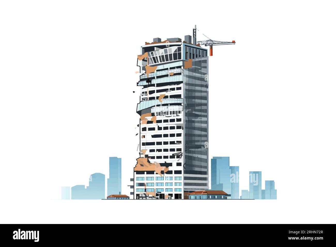 Earthquake damage building industrial Stock Vector Images - Alamy