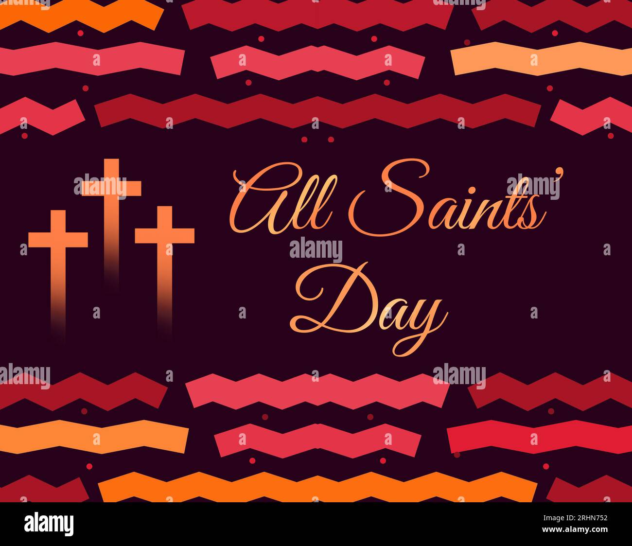 All Saints' Day religious background design with colorful shapes and ...