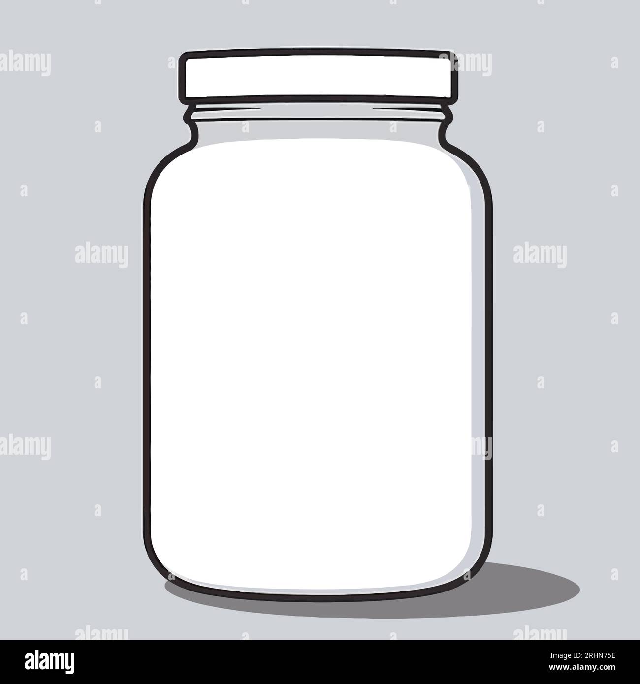 Empty jar label Stock Vector Images - Alamy