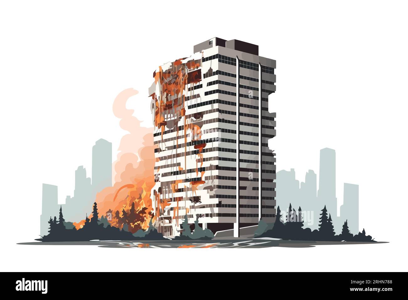 Earthquake damage building industrial Stock Vector Images - Alamy