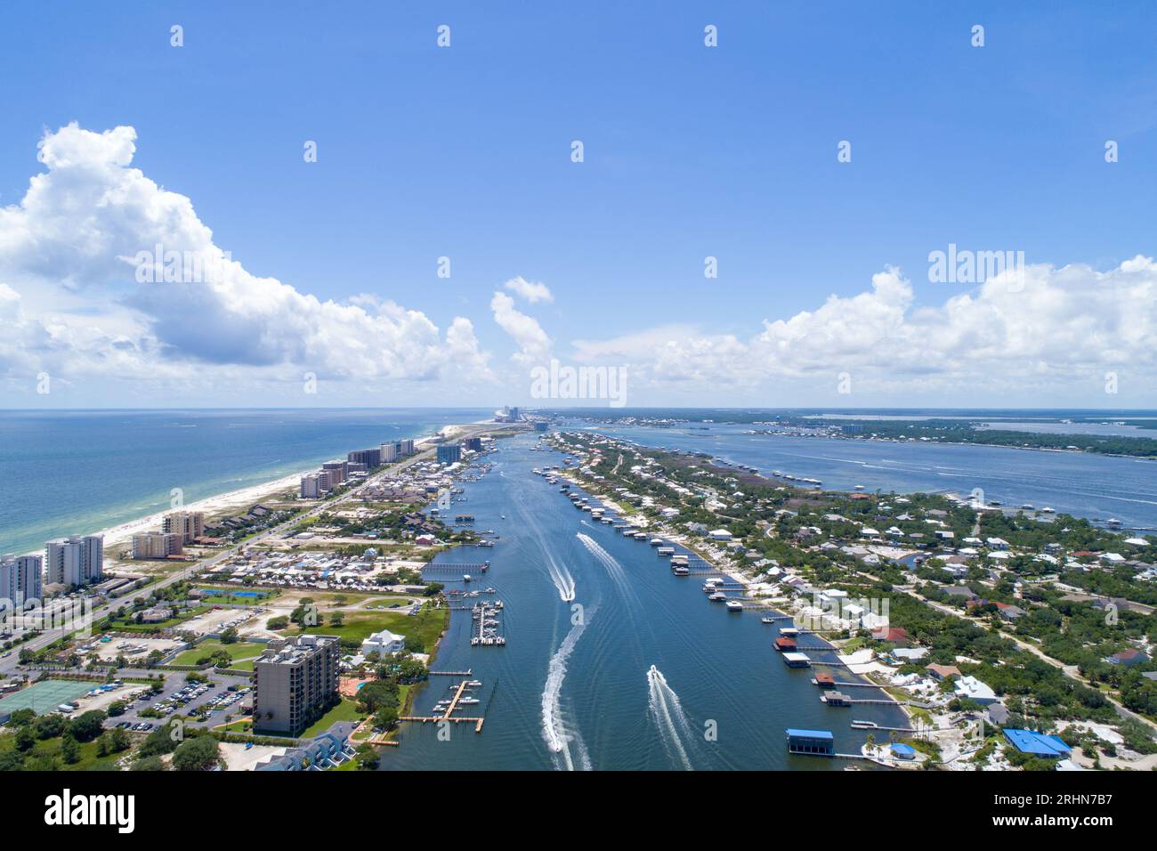 Aerial view of Perdido Key and Ono Island Stock Photo - Alamy
