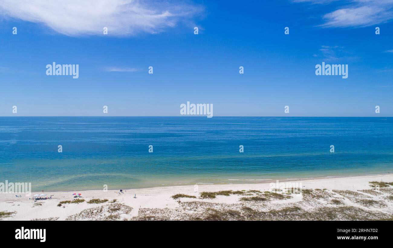 Aerial view of the beach at Perdido Key Stock Photo - Alamy