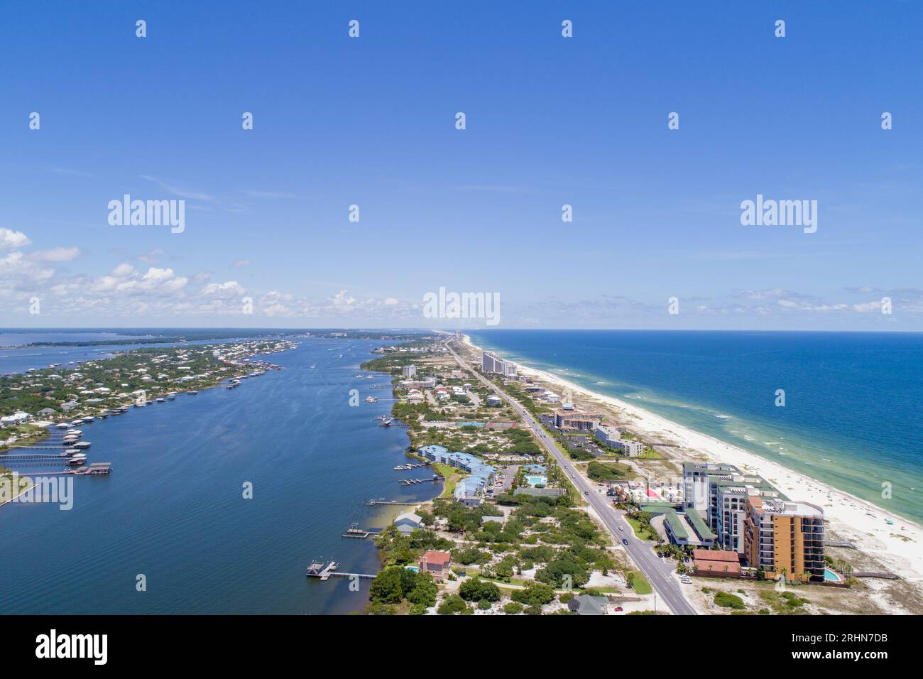 Aerial view of Perdido Key and Ono Island Stock Photo - Alamy