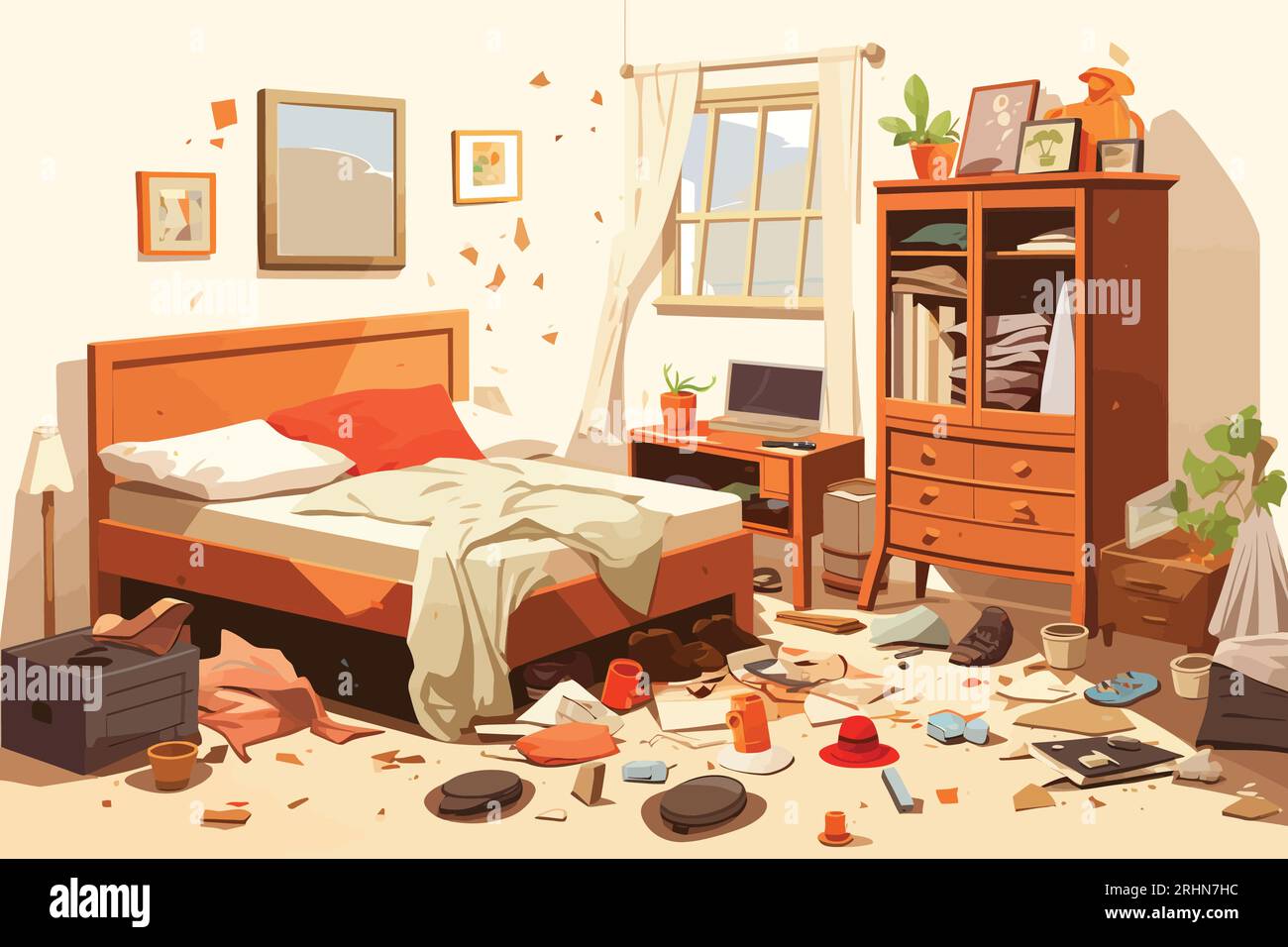 Disorganized Room Cartoon