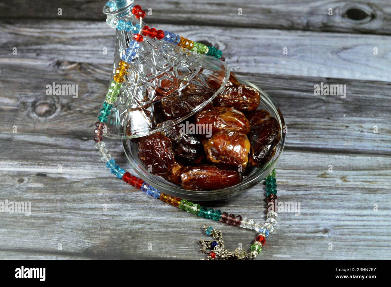 Ramadan background, Ajwa dates, a cultivar of the palm date that is ...