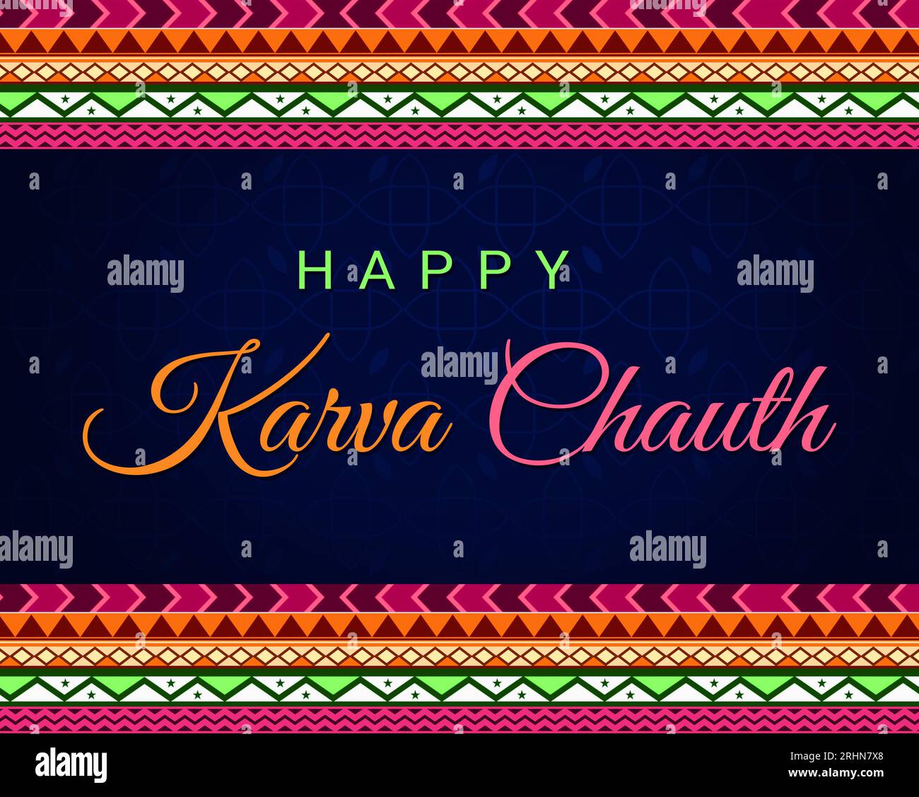 Happy Karva Chauth background wallpaper with traditional border design ...