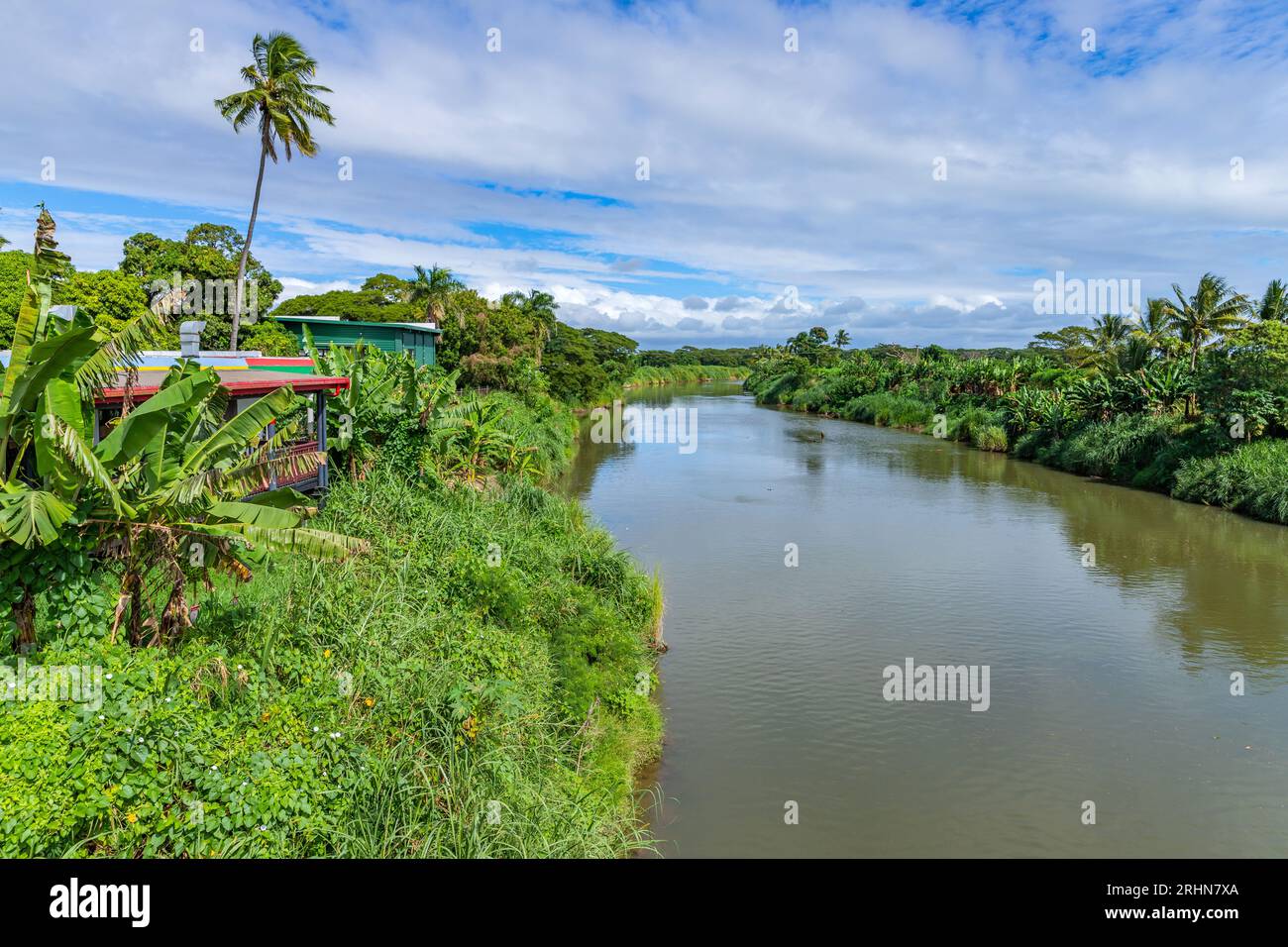 Nadi River winding through the valley in Fiji Stock Photo - Alamy