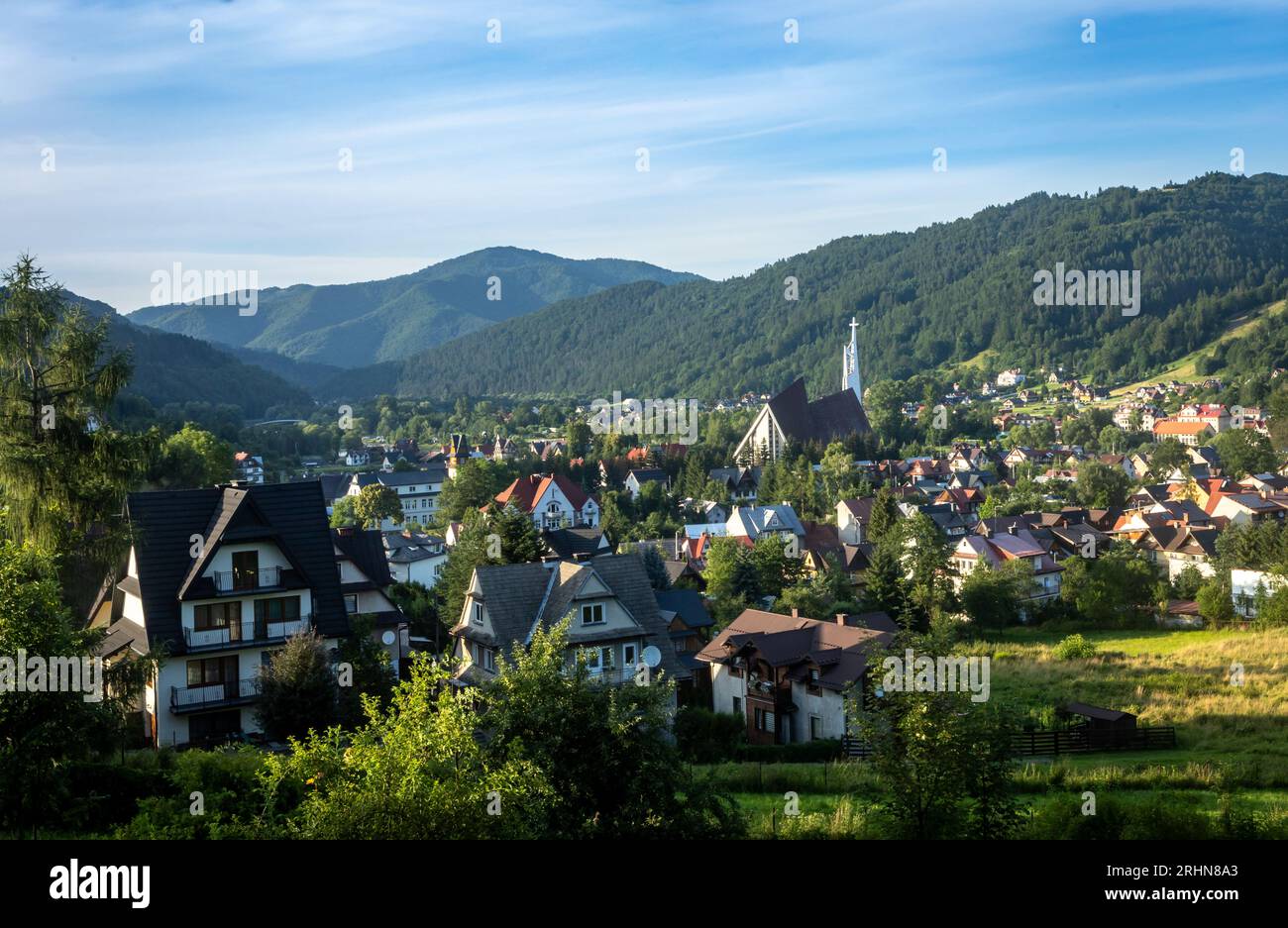 Kroscienko nad Dunajcem, Poland - July 29, 2023: A panorama of ...