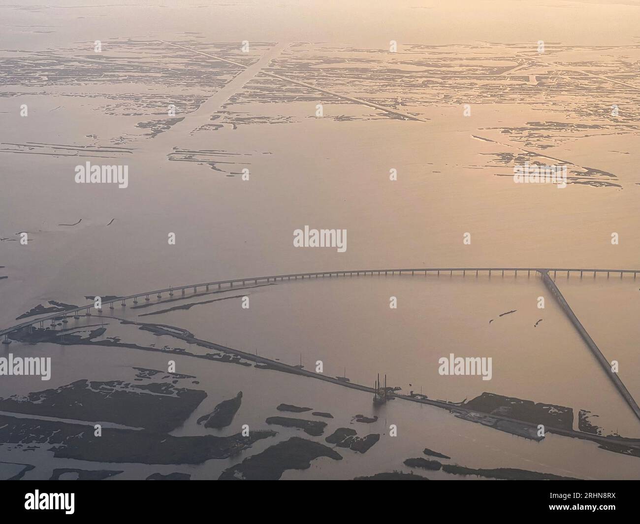 Aerial view sunrise offshore hi-res stock photography and images - Alamy