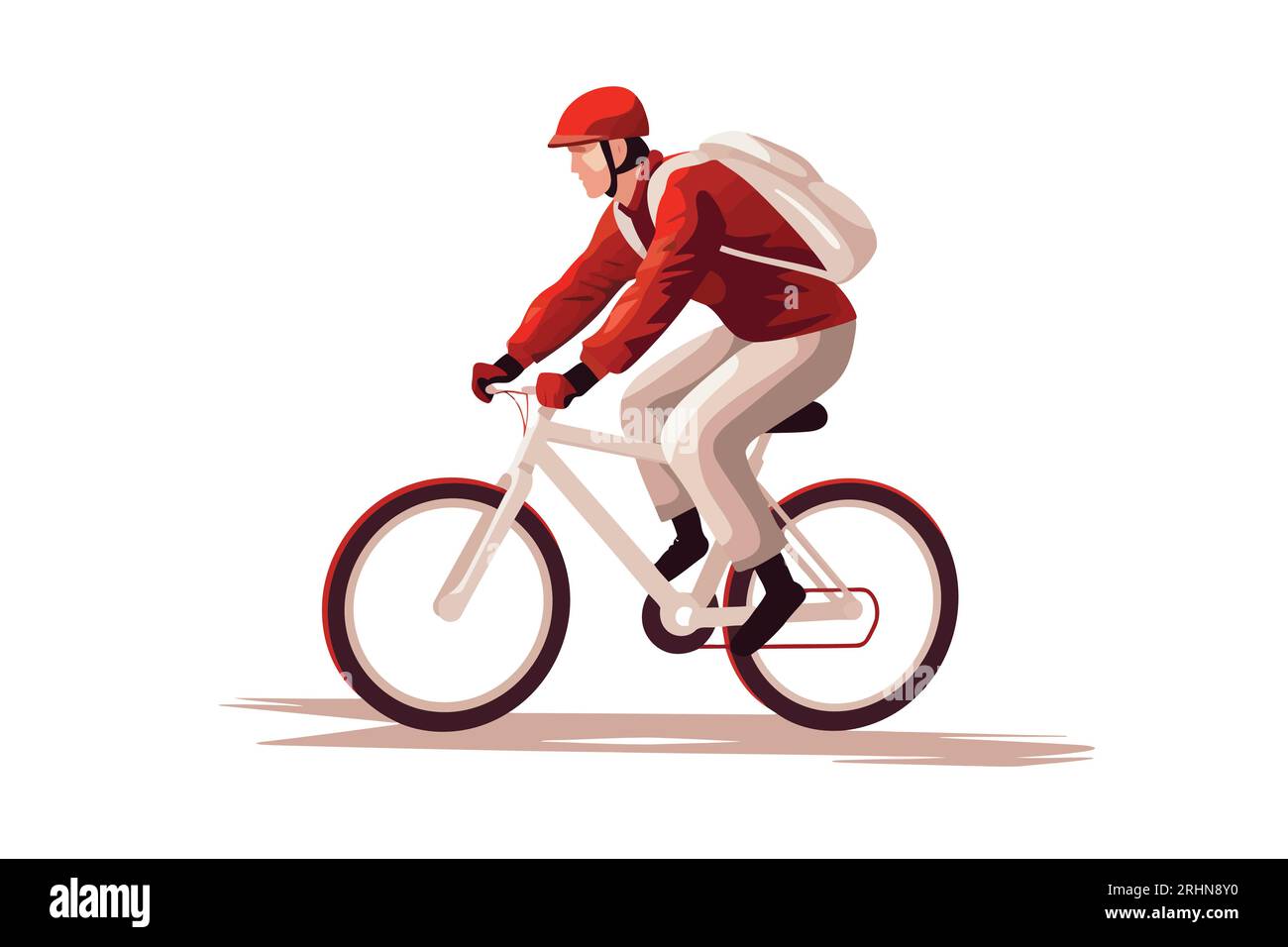 man riding bycicle dramatic cinematic shot action isolated Stock Vector ...