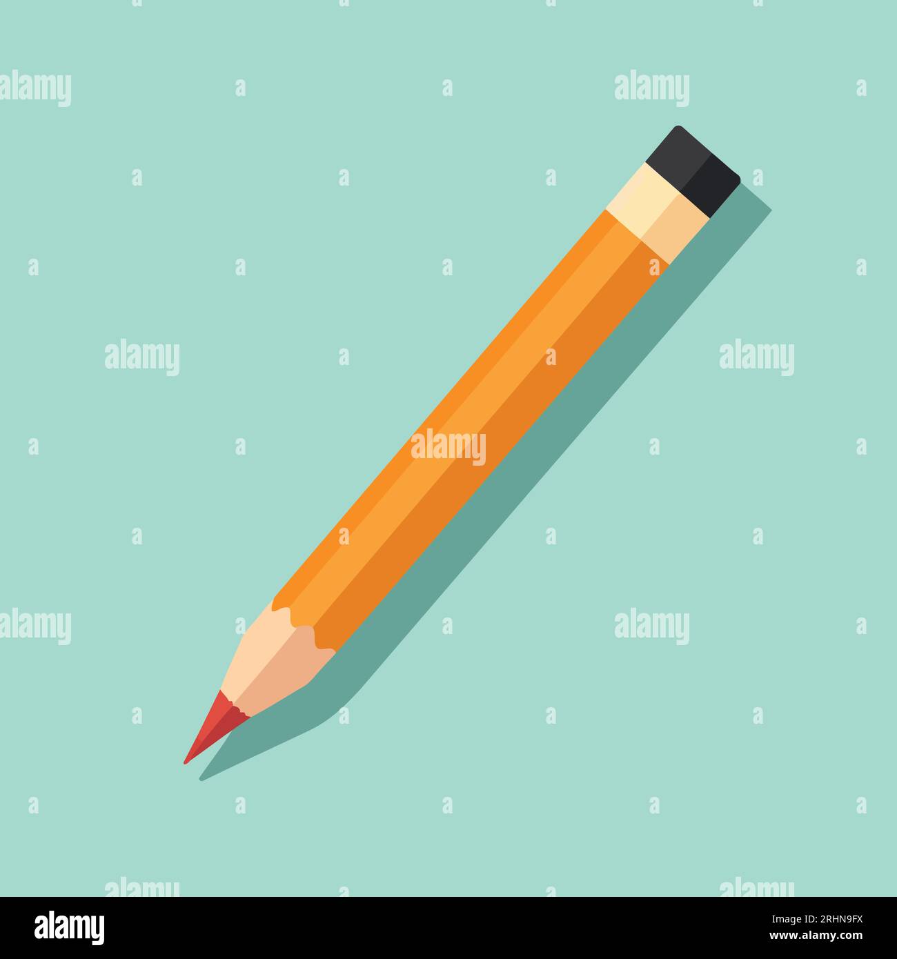 Sharp pencil eraser mockup realistic hi-res stock photography and ...