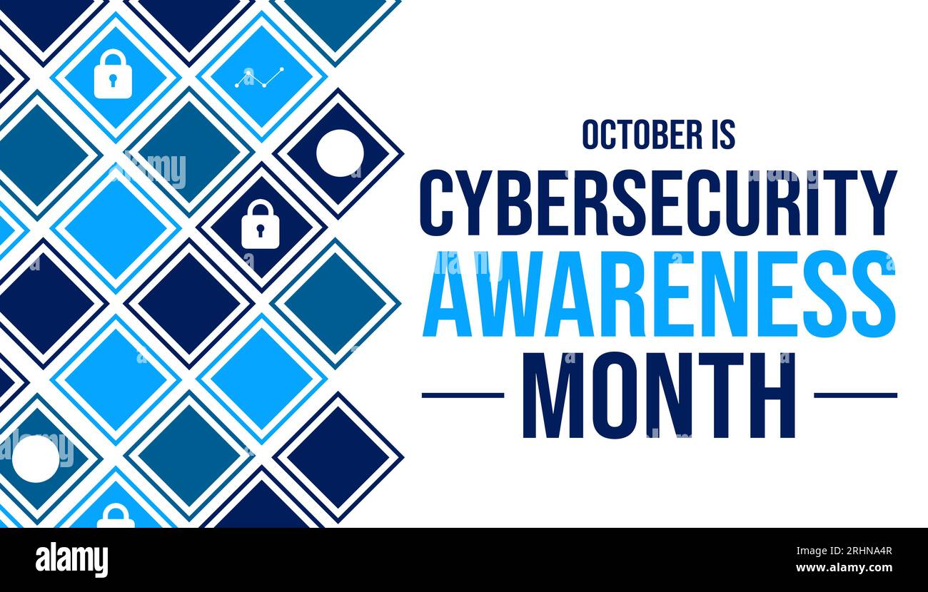 October is Cybersecurity awareness month, background design wallpaper ...