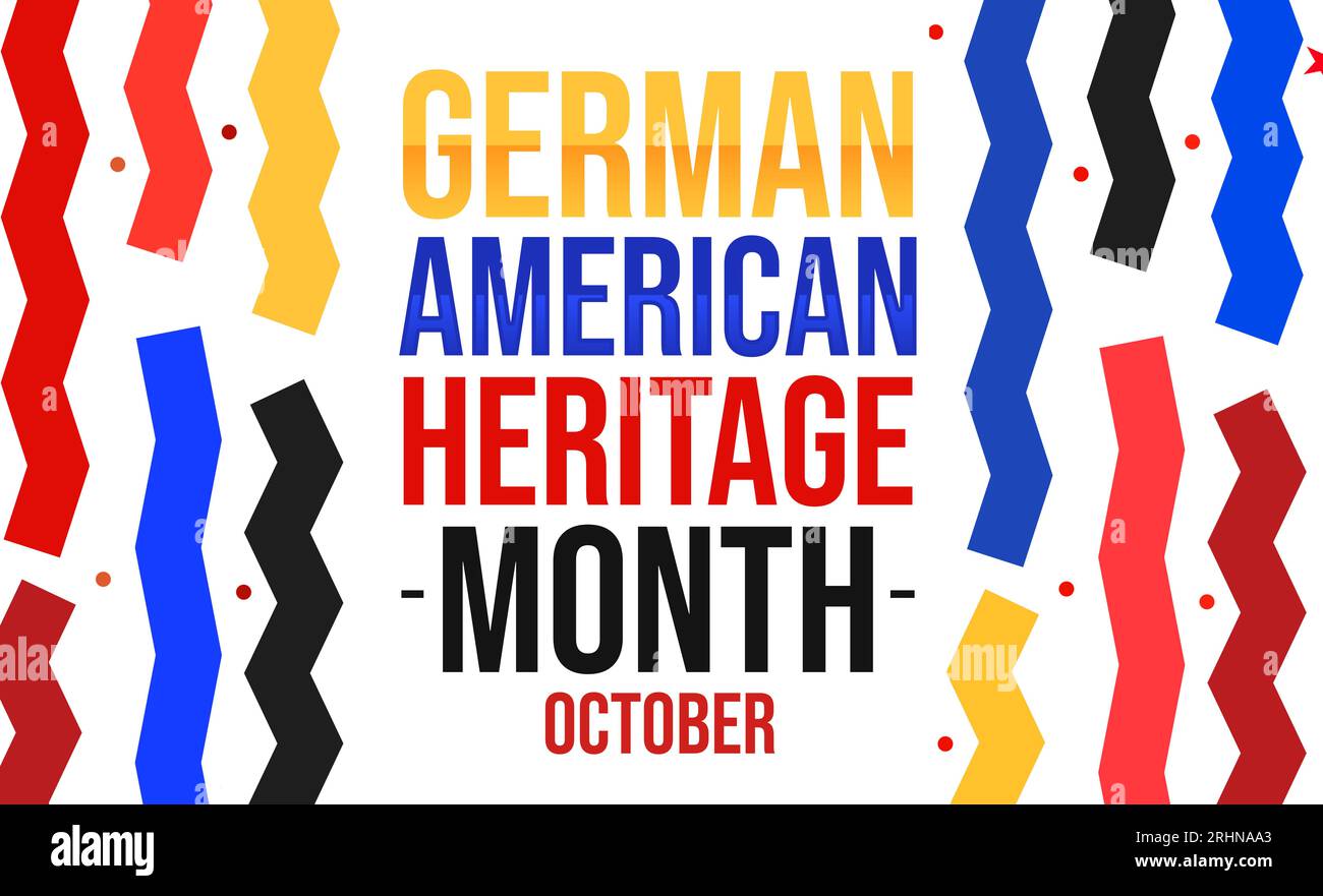 October is German American heritage month, background design with ...