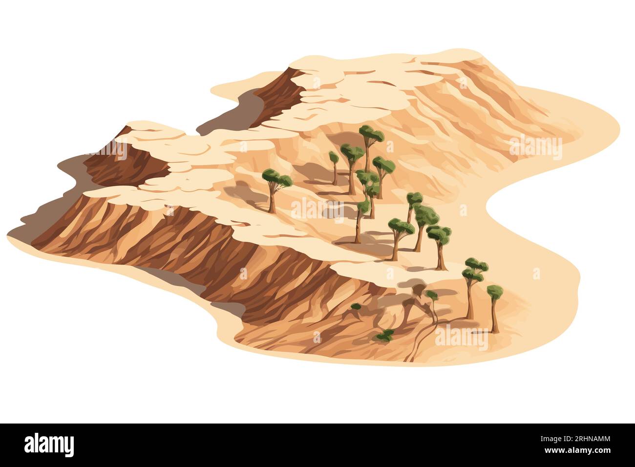 Desert top view Cut Out Stock Images & Pictures - Alamy