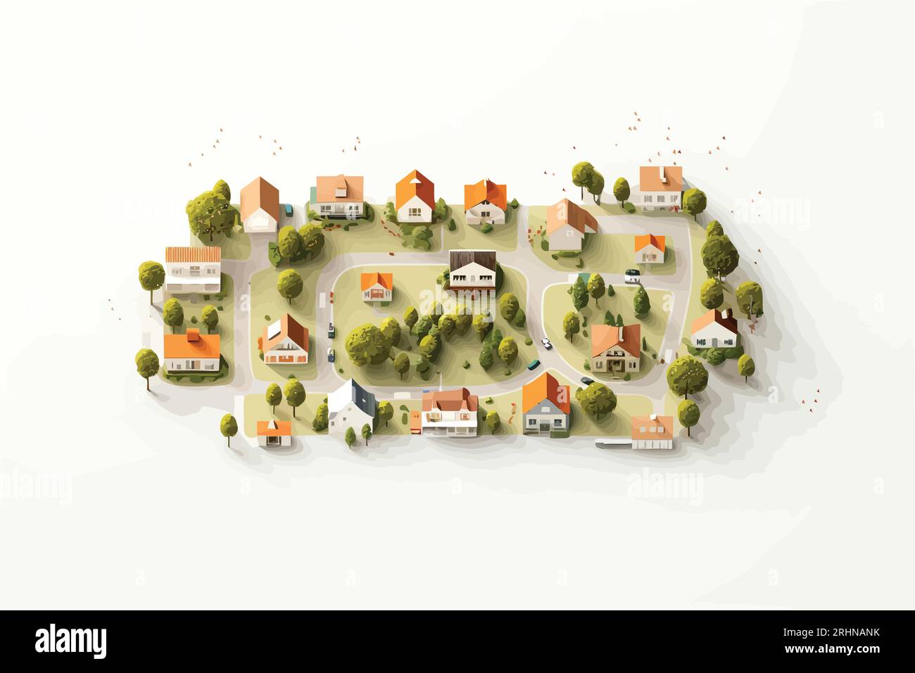 Hill top town Stock Vector Images - Alamy