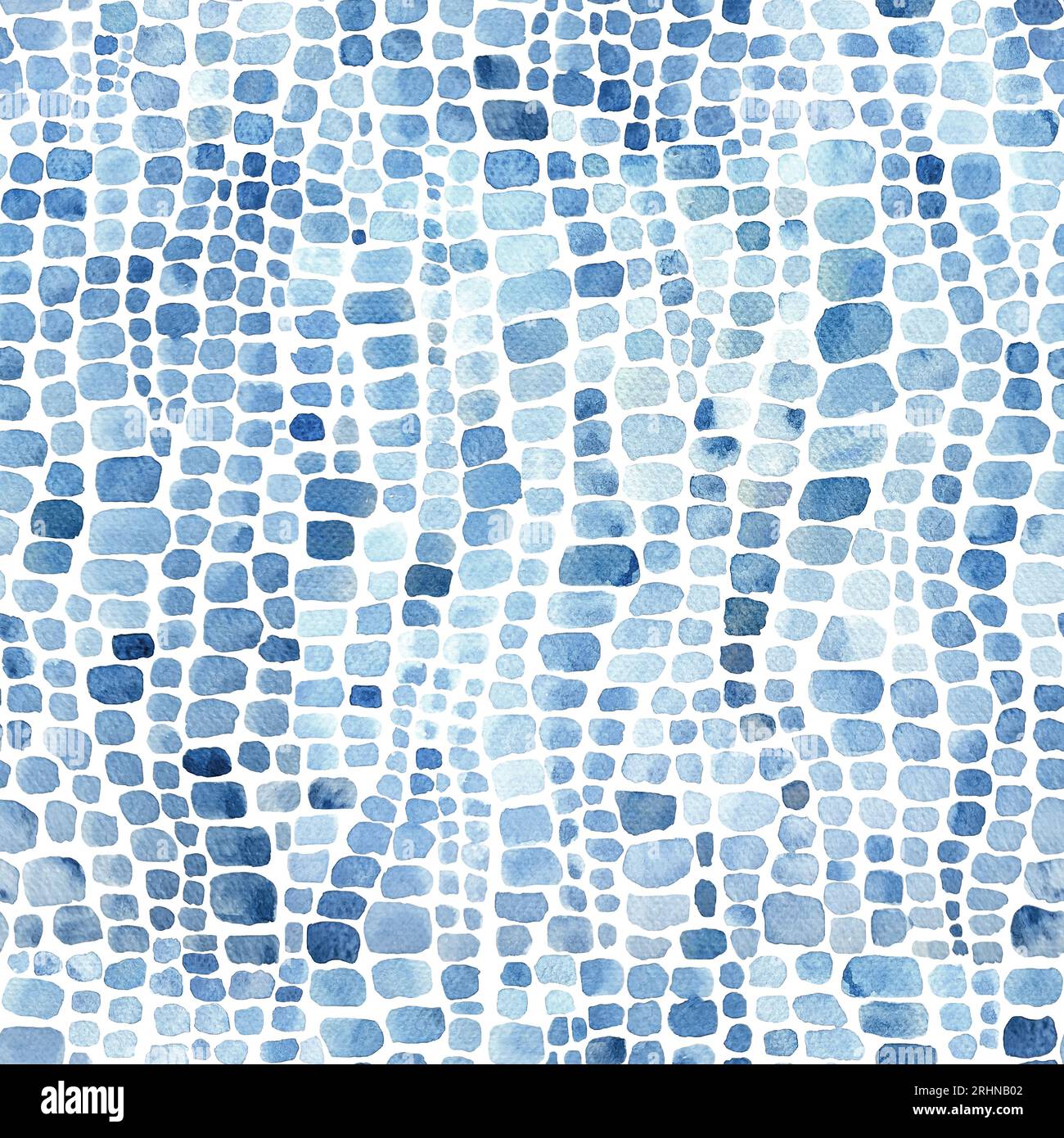 Abstract crocodile reptile scales navy blue and white watercolor ...