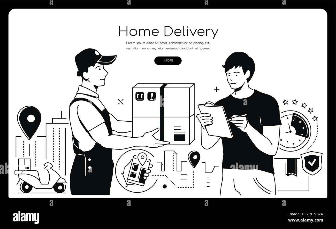 Signing for a delivery Stock Vector Images - Alamy