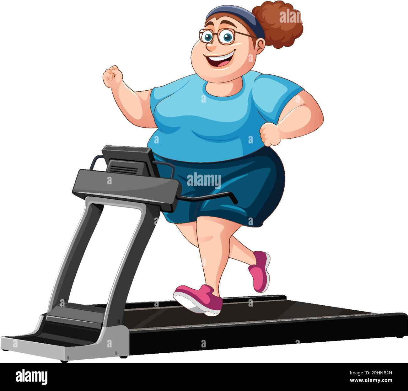 Overweight woman exercise exercising Stock Vector Images - Alamy