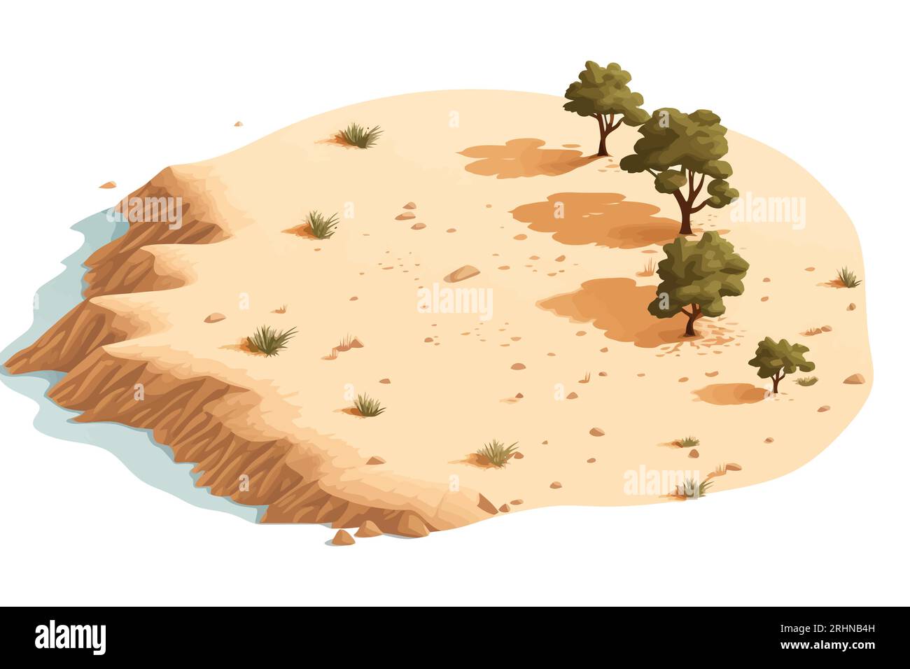 Desert top view Cut Out Stock Images & Pictures - Alamy