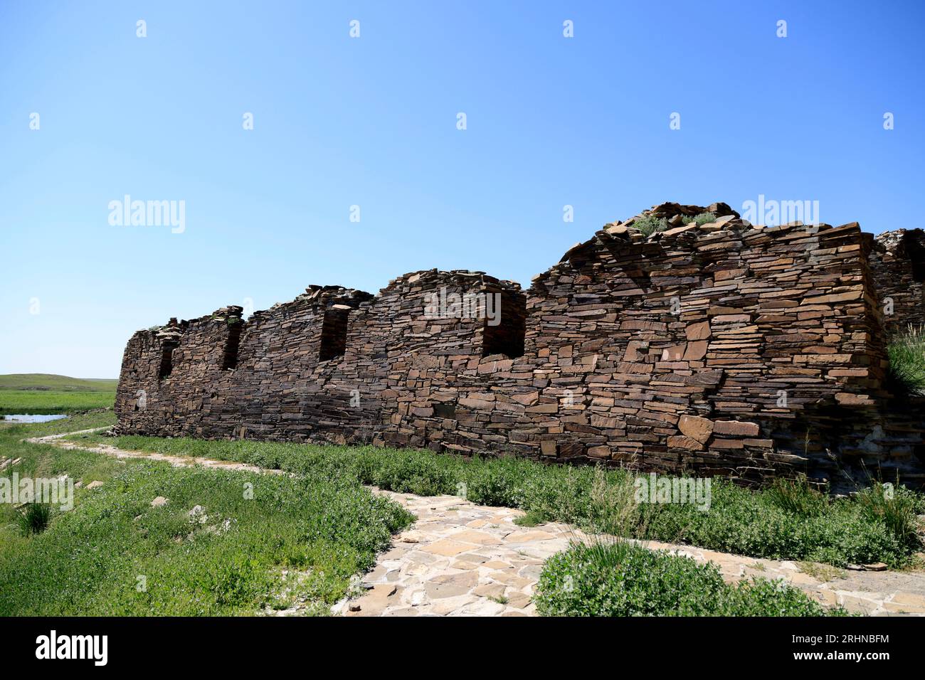 Som Hoh Burd temple ruins, Mongolia Stock Photo - Alamy