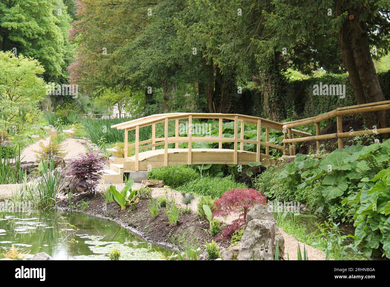 Beautiful wooden bridge on hi-res stock photography and images - Alamy
