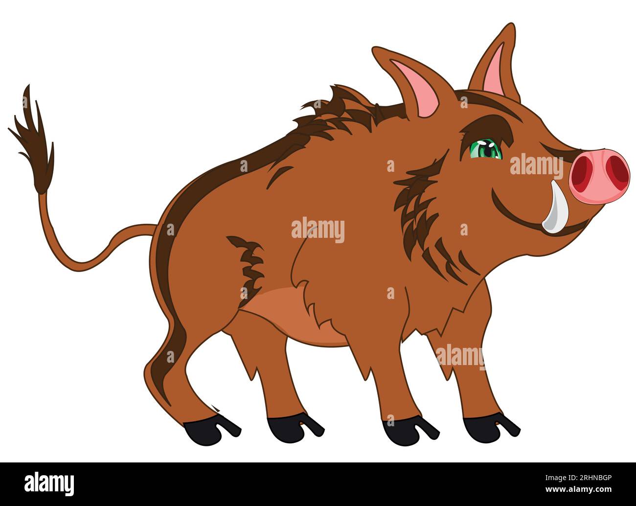 Vector illustration of the cartoon of the wildlife wild boar Stock ...