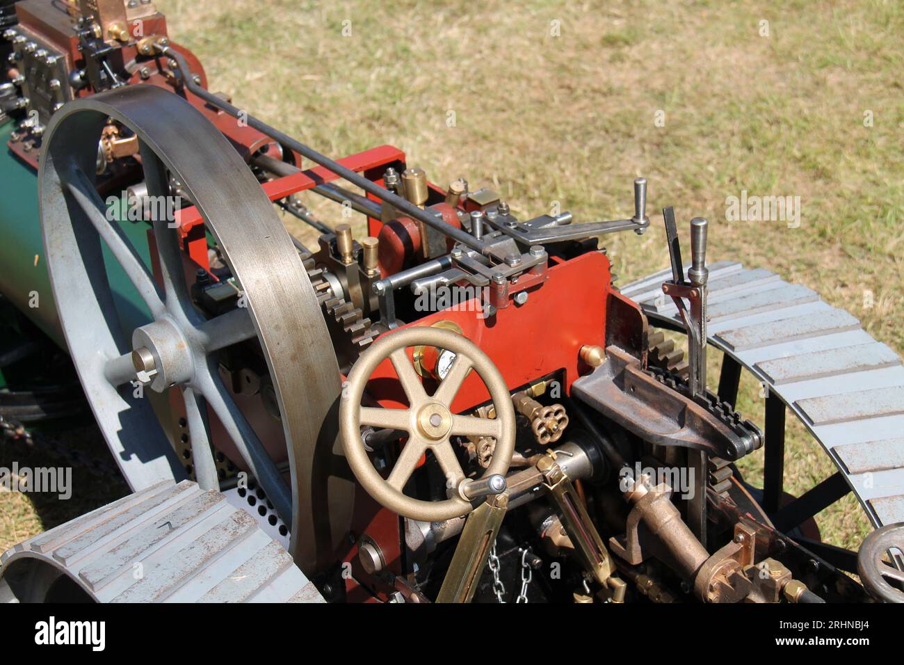 The Controls of a Vintage Miniature Steam Traction Engine Stock Photo ...