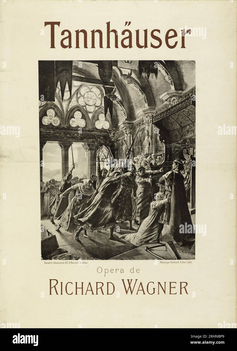 Poster for the opera Tannhäuser by Richard Wagner. Museum: PRIVATE ...