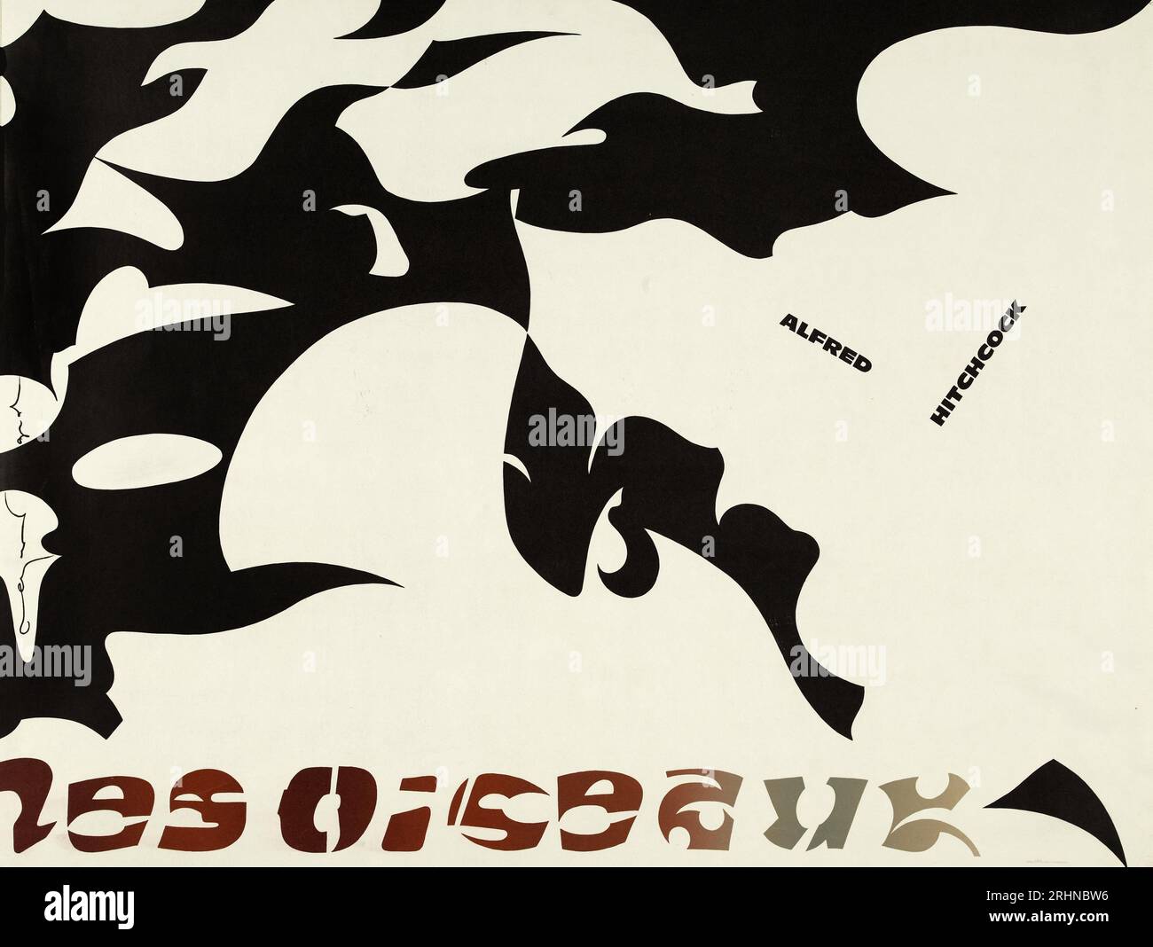 Movie poster "Les Oiseaux (The Birds)" by Alfred Hitchcock. Museum ...