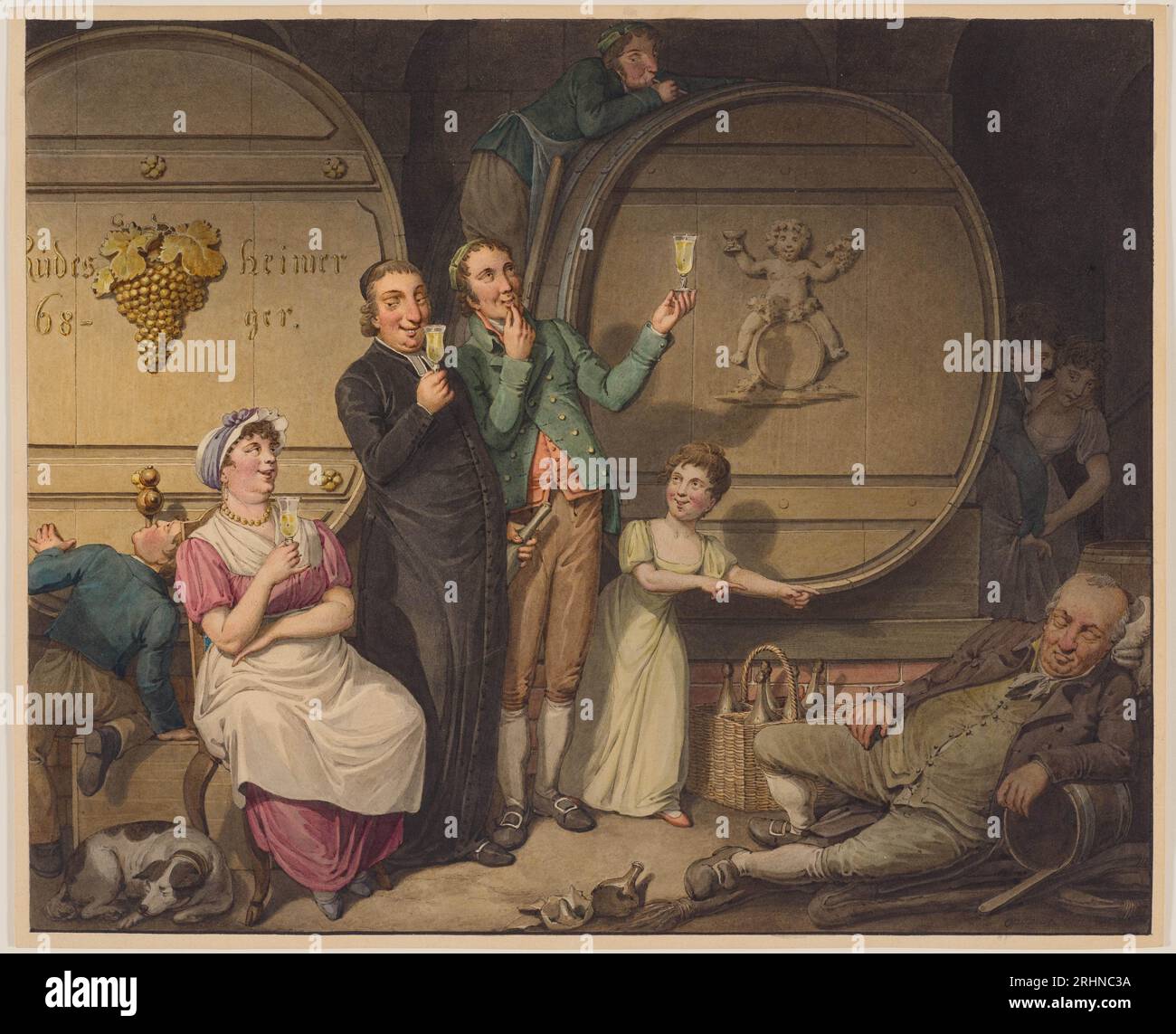 The Wine Tasting. Scenes of life during the Biedermeier period. Museum ...